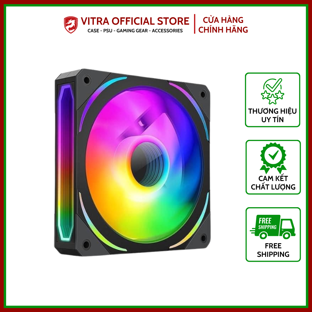 FAN VITRA CRYSTAL MIRROR INFINITY ARGB 12CM (ARGB 5V/ LED GƯƠNG VÔ CỰC) | Shopee Việt Nam