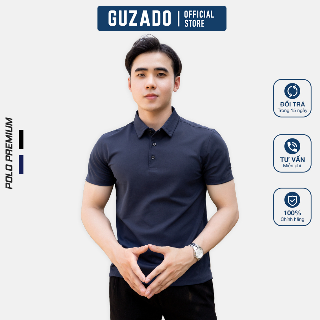 Áo Polo Nam Guzado Chất Coolmax Thấm Hút Tốt, Mẫu Trơn Basic Dễ Phối Đồ MPL2333 | Shopee Việt Nam