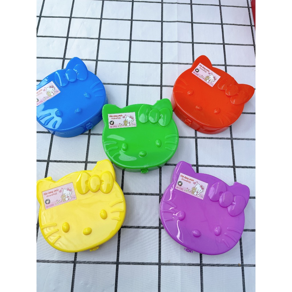 Hộp Đựng Phấn Aihao Kitty AH2203 3 Trong 1 ( Kèm 2 Cây Phấn Và Moust ...