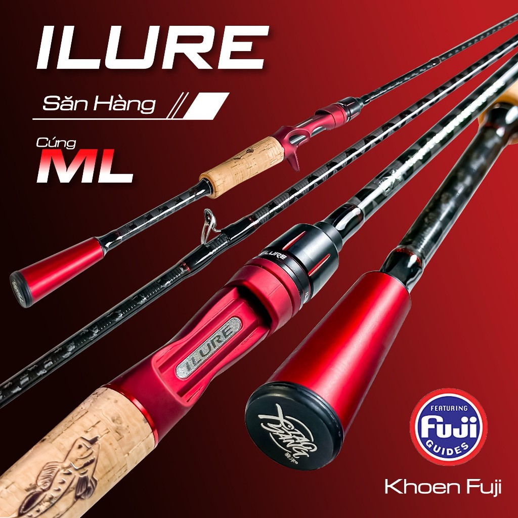 Cần câu máy iLure bản 2m2 ngọn ML bản khoen Fuji cao cấp chính hãng Đồ ...