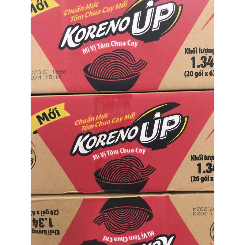 Thùng 20 Gói Mì Koreno Up Vị Tôm Chua Cay | Shopee Việt Nam