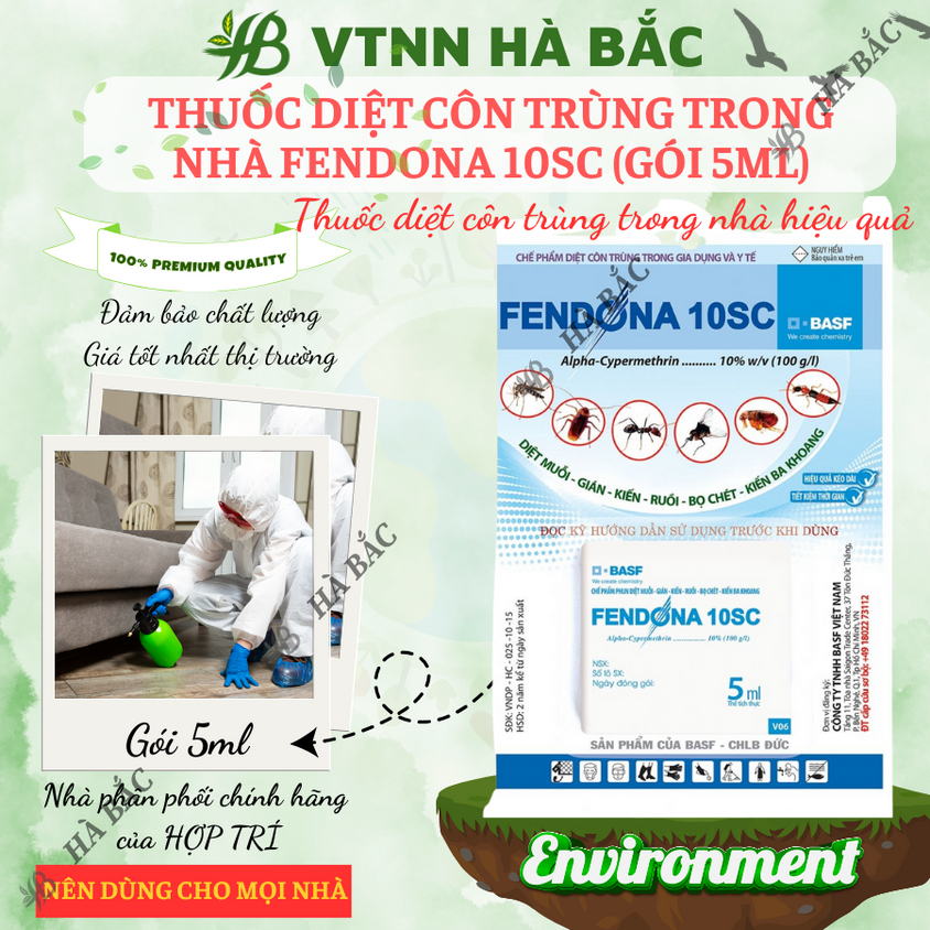 Thuốc diệt côn trùng trong nhà Fendona 10SC HỢP TRÍ, ruồi muỗi kiến ...