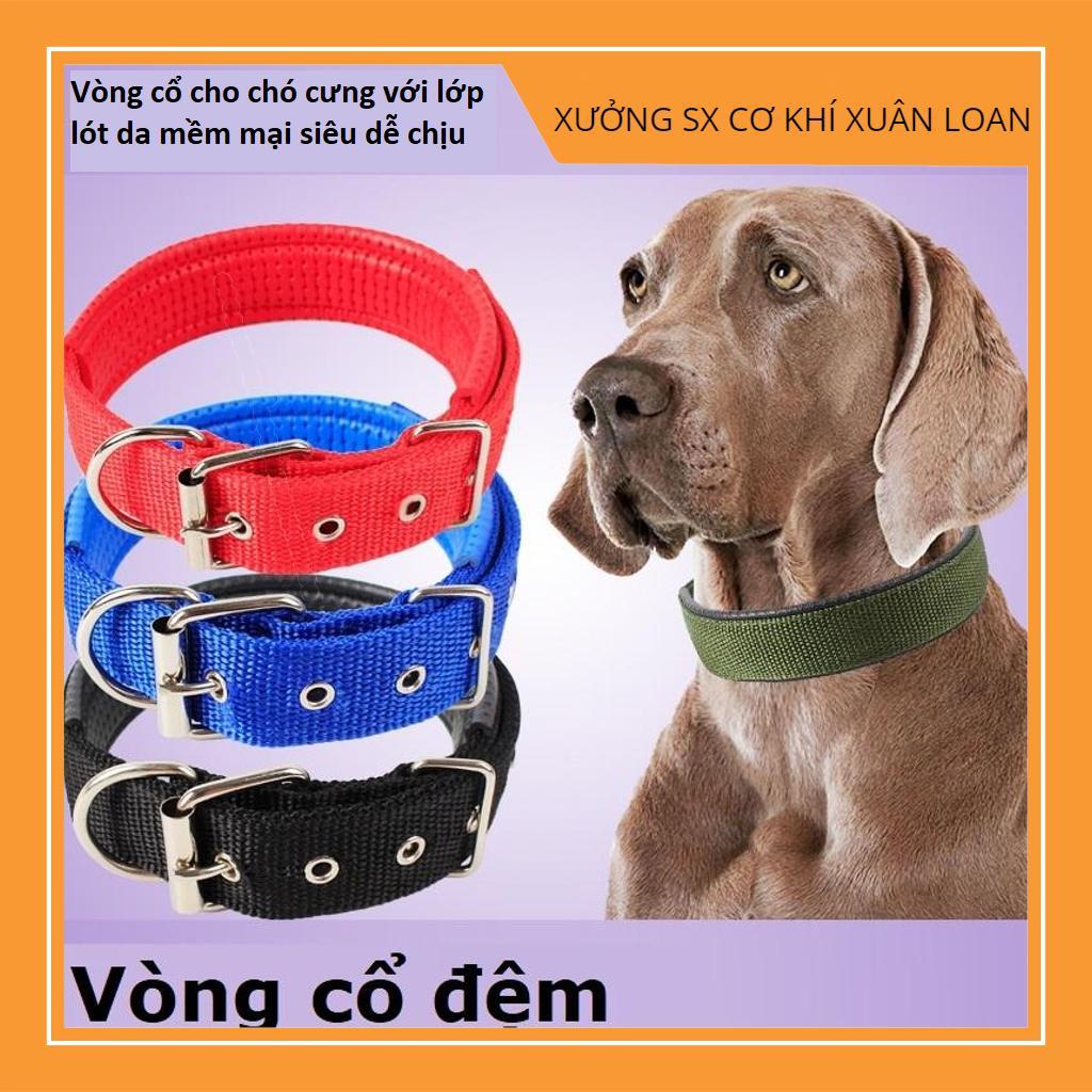 Vòng cổ cho chó có đệm cổ dùng xích chó chất liệu vải dù -đai cổ cho ...