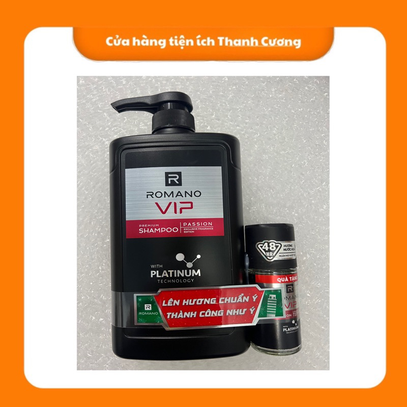 Dầu Gội Hương Nước Hoa Romano Vip passion chai 650g (tặng kèm quà tặng ...