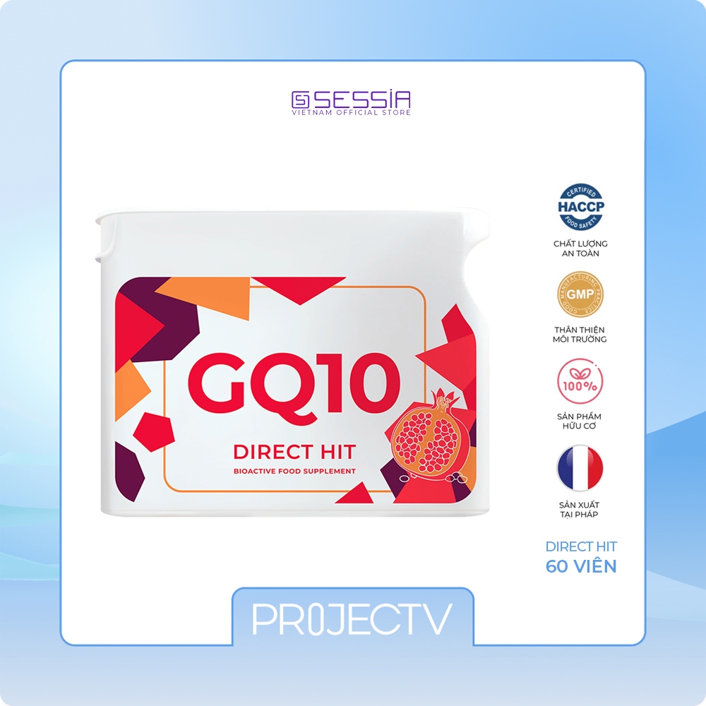 Thực Phẩm Sức Khỏe Direct Hit GQ10 - Công thức thanh xuân - PROJECT V - Hộp 60 Viên - Xuất xứ ...