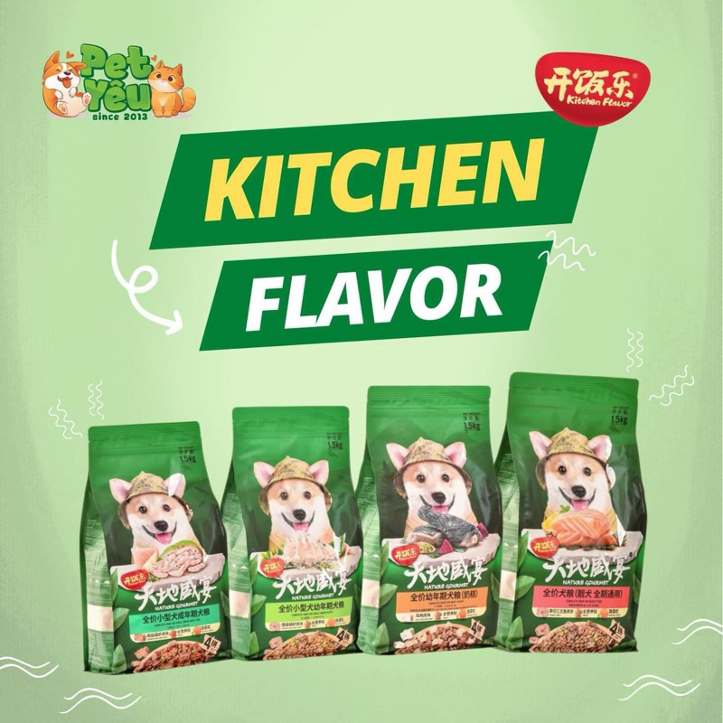 🐶 Hạt cho chó 𝐊𝐢𝐭𝐜𝐡𝐞𝐧 𝐅𝐥𝐚𝐯𝐨𝐫 𝐍𝐚𝐭𝐮𝐫𝐞 𝐆𝐨𝐮𝐫𝐦𝐞𝐭 1.5Kg | Shopee Việt Nam