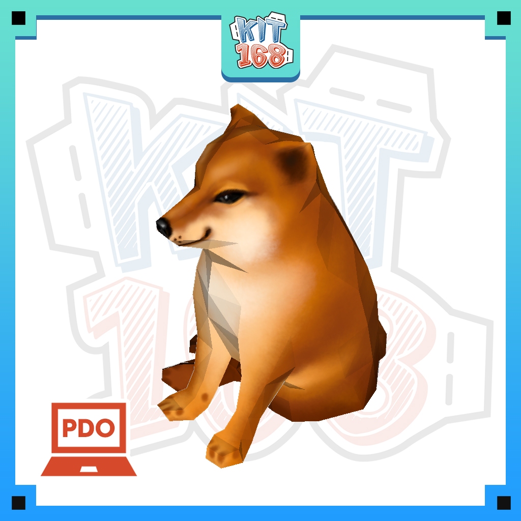 Mô hình giấy động vật chó Cheems Meme (Shiba Inu) | Shopee Việt Nam