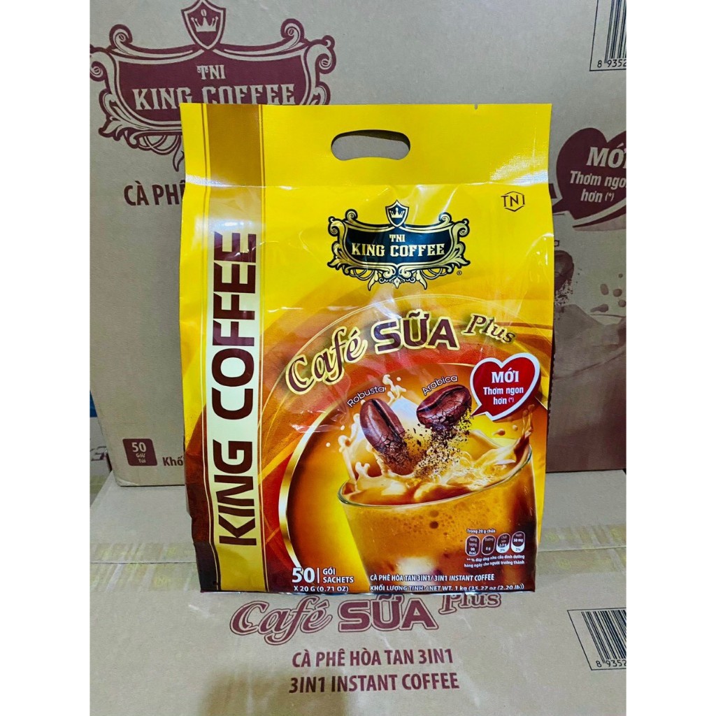 KING-B50_Cà Phê Sữa Hòa Tan 3IN1 KING COFFEE - Túi 50 gói x 20g ...