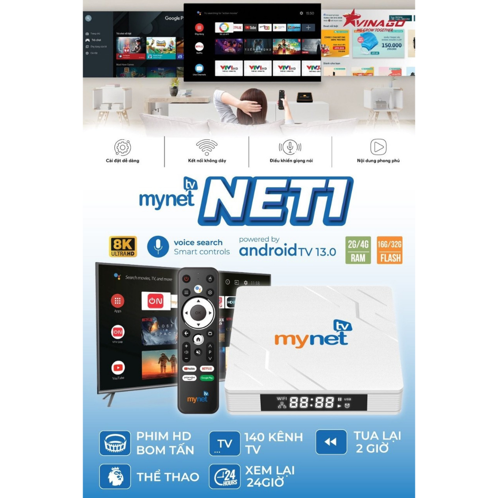 Box MYTV NET - Tích Hợp Điển Khiển Giọng Nói - Miễn Phí Truyền Hình OTT ...