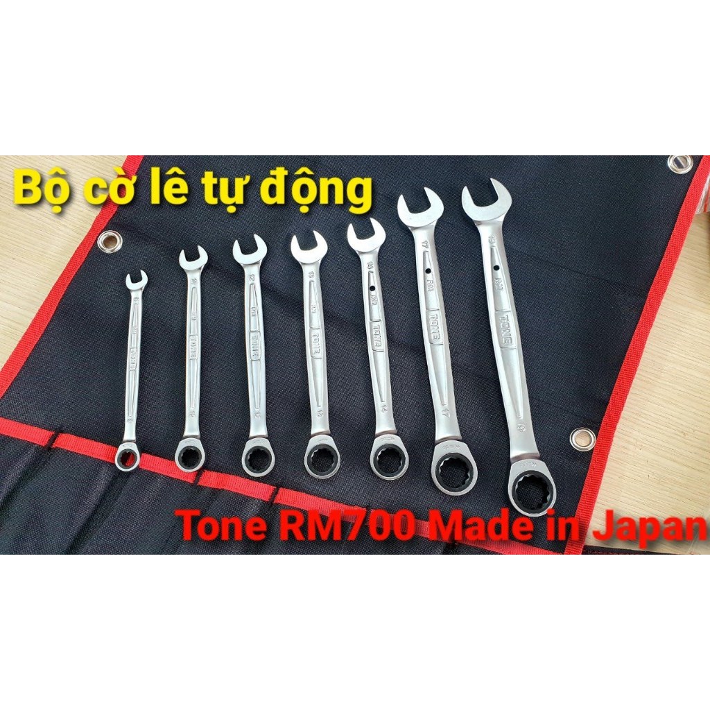 Bộ cờ lê vòng miệng tự động 8-19mm TONE RM700 Made in Japan Hàng Chính ...