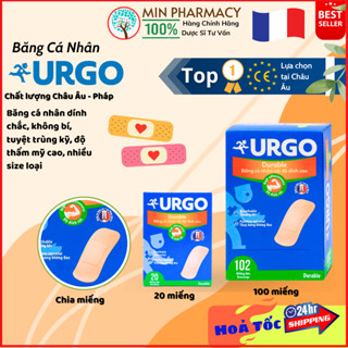 Băng cá nhân vải độ dính cao Urgo Durable /Băng dán y tế trong suốt ...
