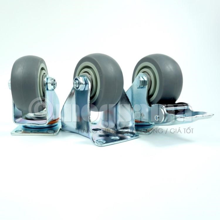 [HÀNG CHỌN, GIÁ TỐT] Bánh xe Feida 75 Cao su mềm màu xám | Shopee Việt Nam