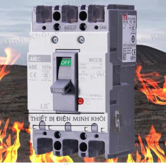 Aptomat Khối 3 Pha LS ABE và ABN 20A ~ 100A, cầu dao điện MCCB LS 3P ...