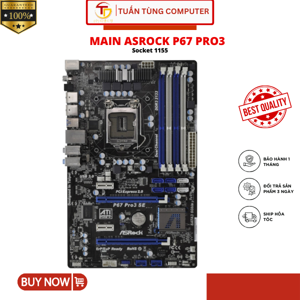 Main asrock p67 pro3 Bảo hành 1 Tháng - Phụ kiện máy tính hàng chính ...