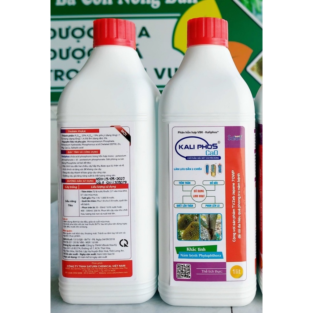 [5 Chai] Chế phẩm đặc biệt Kaliphos - CaO 1 lít - Lân lưu dẫn 2 chiều ...