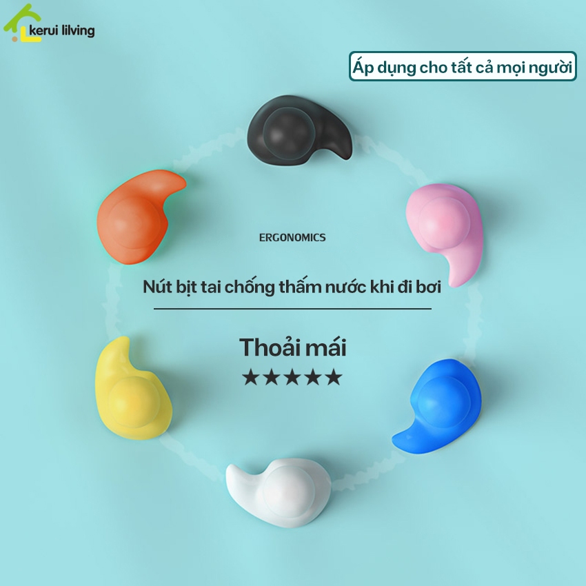 Nhét tai AISHA chống thấm nước, gọn nhẹ thoải mái khi đeo nút bịt tai ...