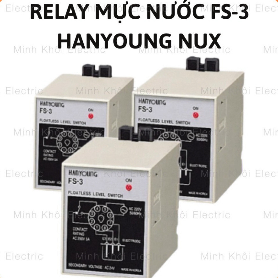 Bộ điều khiển mực nước Hanyoung FS-3, rơ le mực nước FS3 hanyoung nux ...
