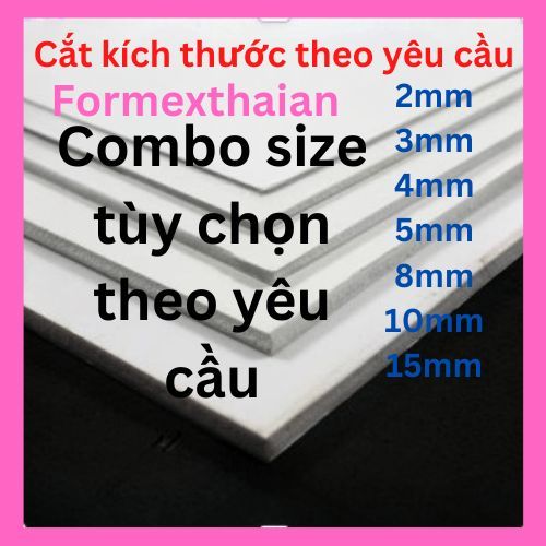 Combo nhiều tấm Bìa mô hình formex theo yêu cầu(Bìa làm handmade,mô ...