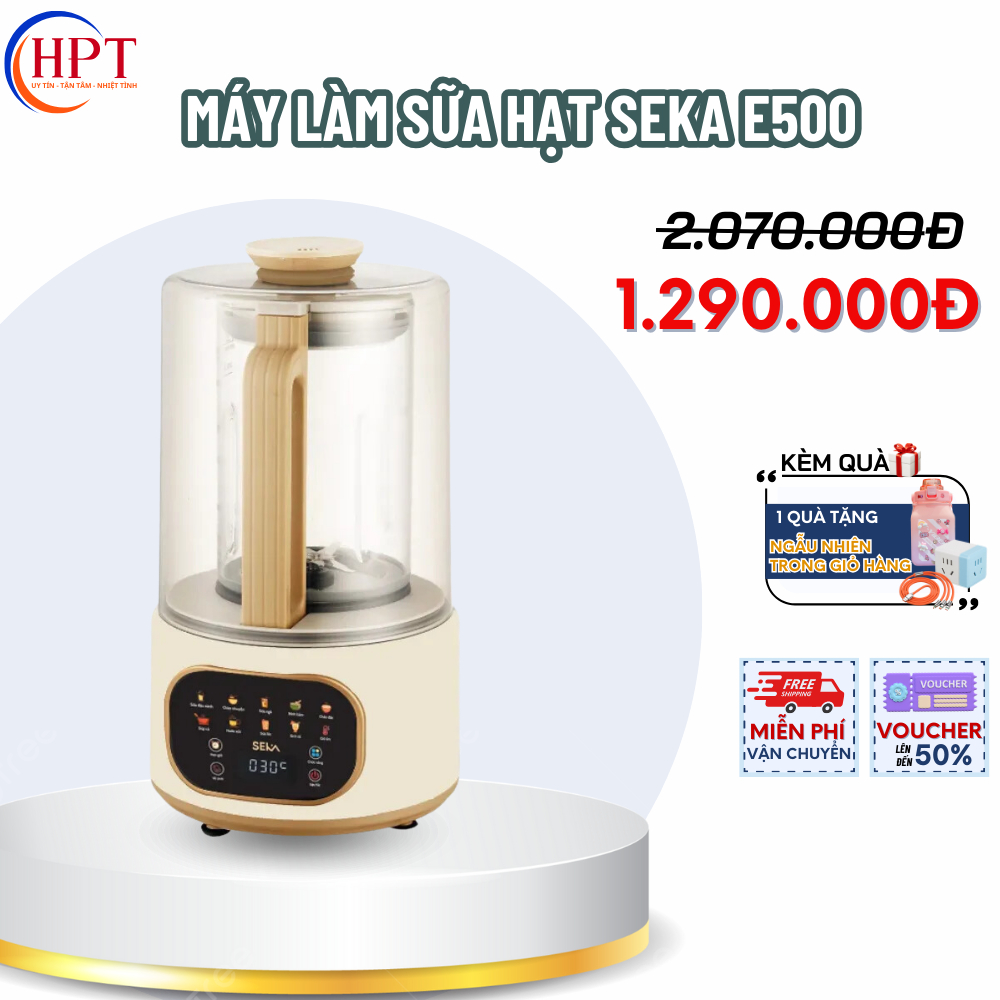 Máy làm sữa hạt đa năng SEKA E500 công suất 800W, máy xay sữa hạt đa năng tiện dụng cho gia đình ...