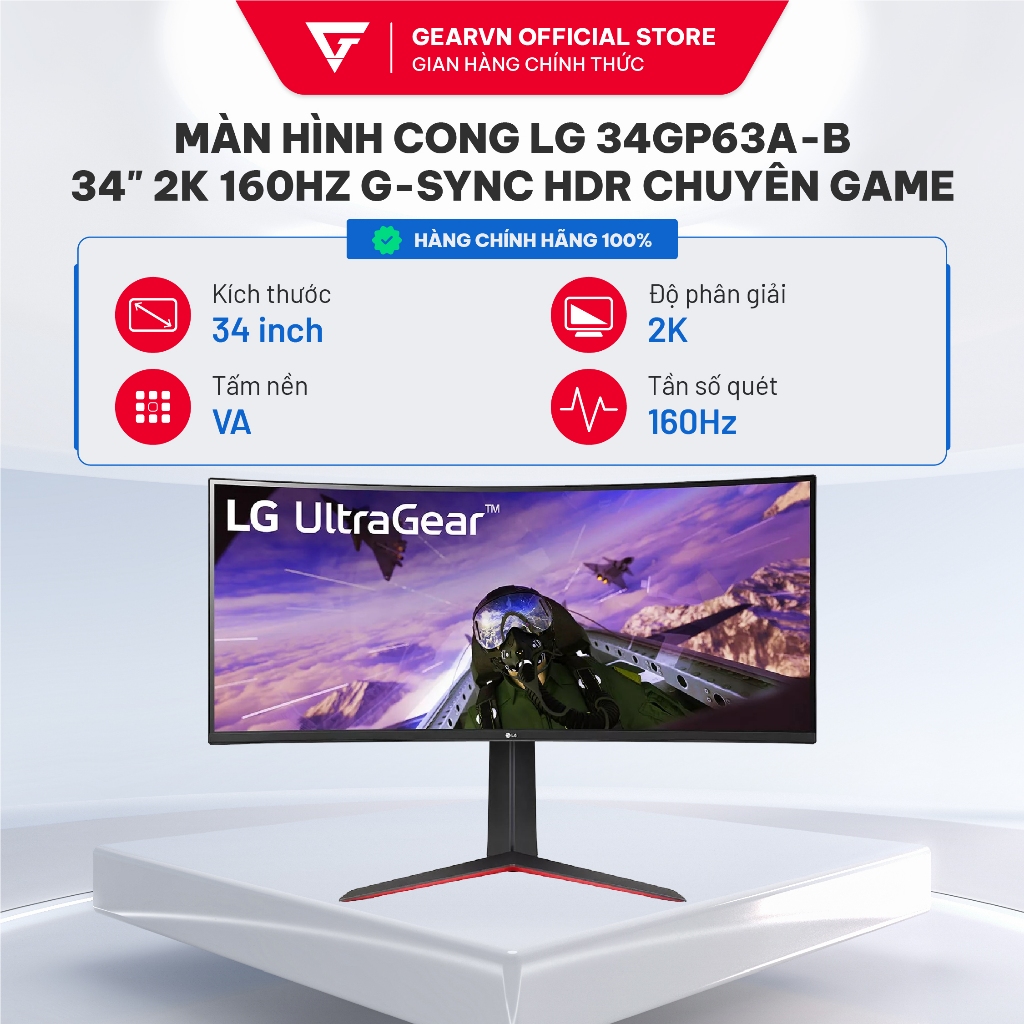Màn hình cong LG 34GP63A-B 34" 2K 160Hz G-Sync HDR chuyên game | Shopee Việt Nam