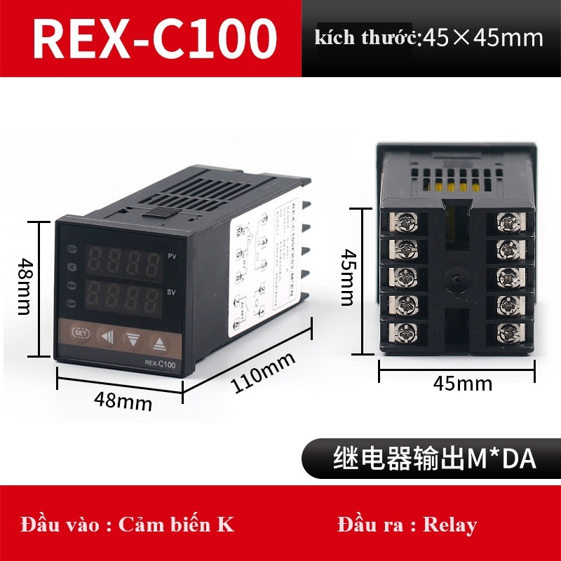 Bộ điều khiển nhiệt độ RKC REX C100, REX C700 M*DA đầu vào K, đầu ra ...