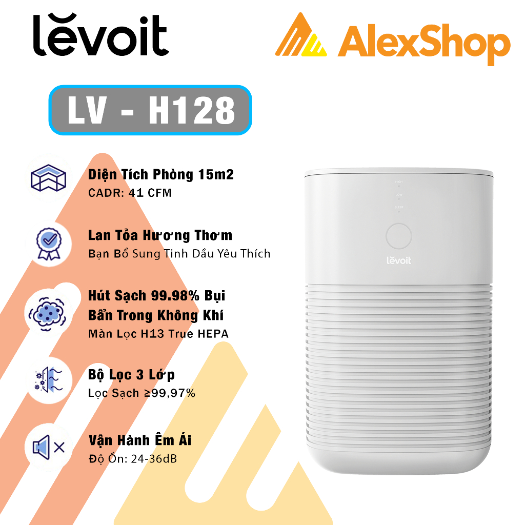 [BH 2 NĂM] Máy lọc không khí Levoit LV128 Tinh Dầu Khửi Mùi - Thích Hợp Diện Tích Dưới 15m2 ...