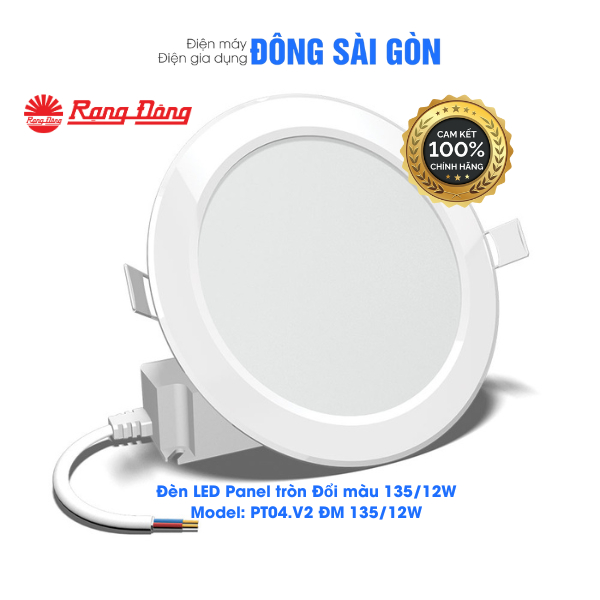 [RẠNG ĐÔNG] Đèn LED Panel tròn Đổi màu Model: PT04.V2 đổi màu 12w, 9w, 7w | Shopee Việt Nam