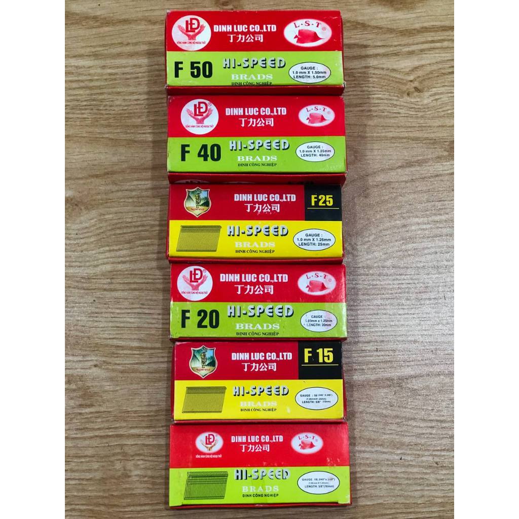 Đinh thẳng F10 - F15 - F20 - F25 - F30 - F40 - F50 Hộp có 5000 cây kim Ghim thẳng dùng bấm gỗ ...