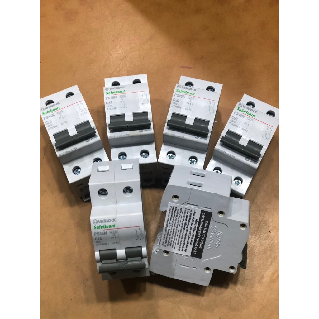Át cài đôi 2P 6A - 63A Sino Vanlock PS45N | Shopee Việt Nam