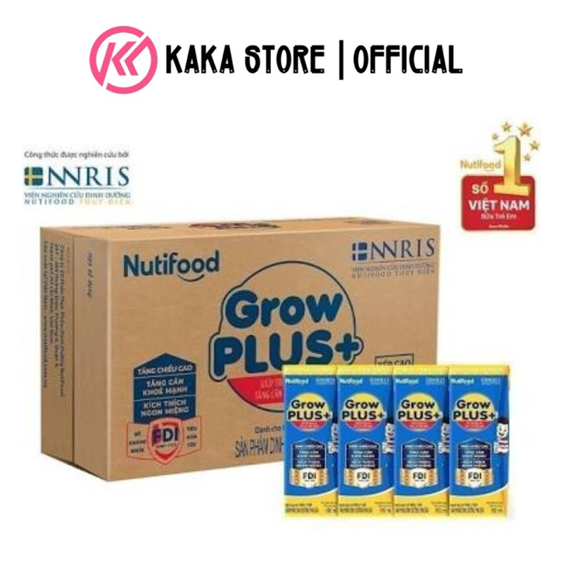 Thùng Sữa Pha Sẵn Grow PLUS+ Xanh ( 180ml x 48 hộp ) | Shopee Việt Nam