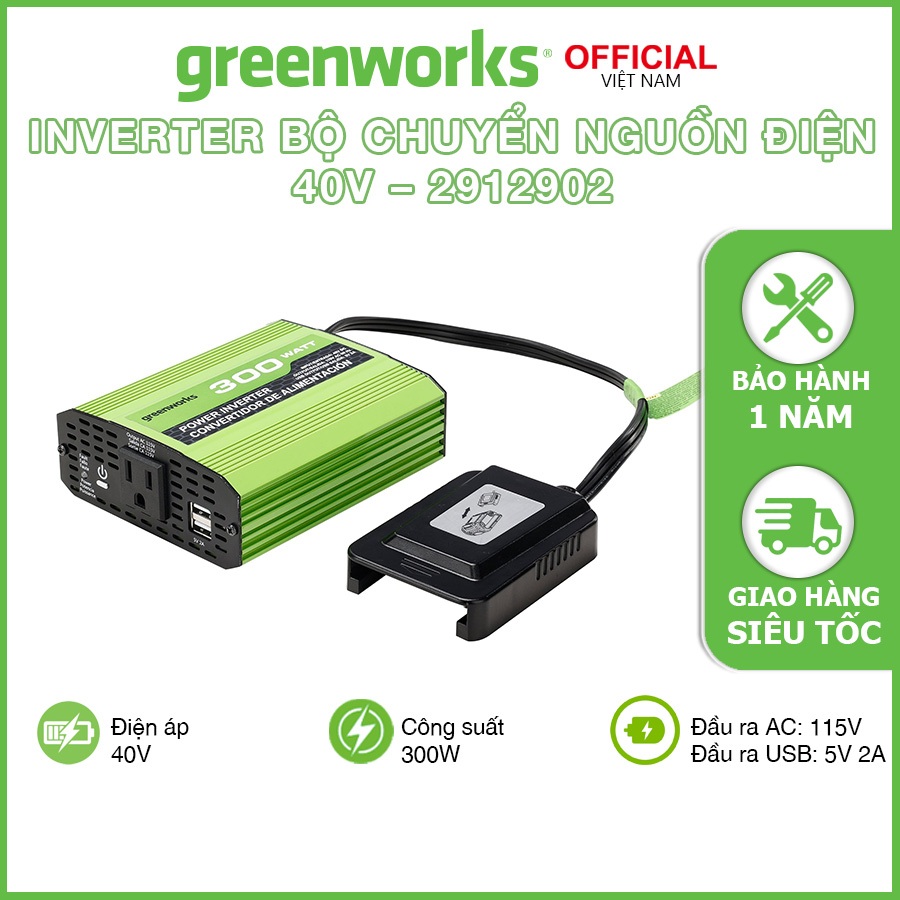 Inverter Bộ chuyển nguồn điện Greenworks 40V – 2912902 | Shopee Việt Nam