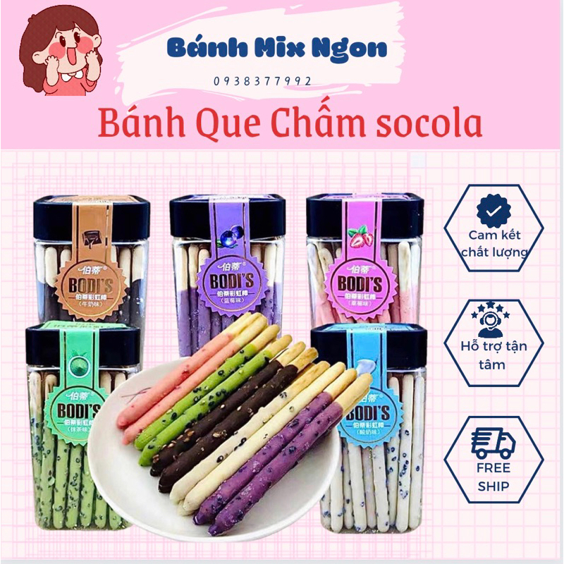 Bánh Que chấm phủ socola Bodi's | Shopee Việt Nam