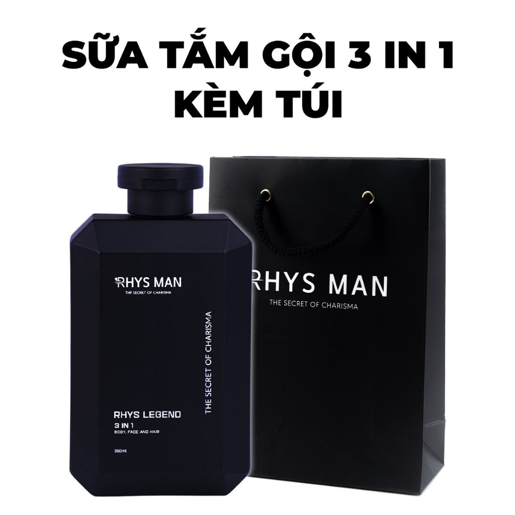 Sữa tắm gội nam hương nước hoa 3 in 1 RHYS MAN Rhys Legend 350ml ...