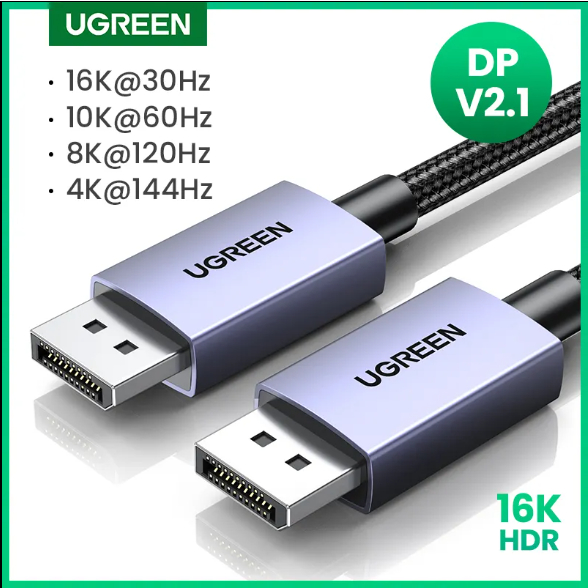 Cáp Displayport (DP) 1.4 hỗ trợ 8K@60Hz chính hãng Ugreen cao cấp, bảo ...