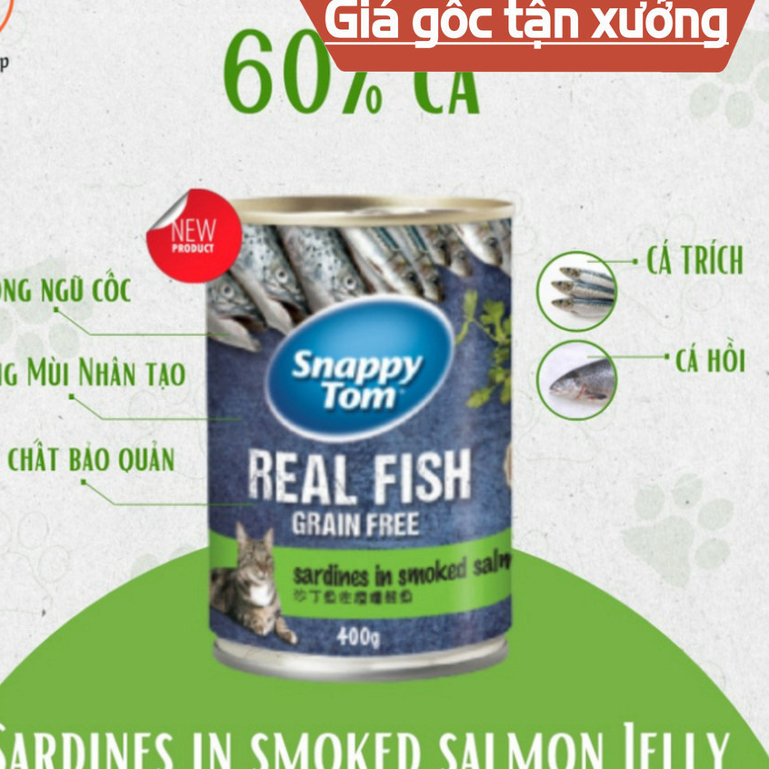 [HCM] ( Hỏa Tốc 2H ) Pate Cho Mèo Snappy Tom Lon 400g Pate Mèo Thơm Ngon - Pate Snappy Tom 400gr ...