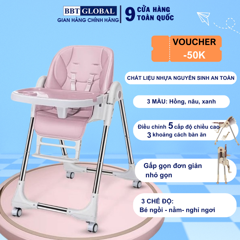 Ghế ngồi ăn dặm cao cấp có bánh xe điều chỉnh được tư thế GH06 BBT ...