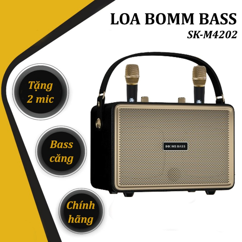 Loa karaoke mini, Loa bluetooth karaoke 2 mic công xuất lớn, âm thanh ...
