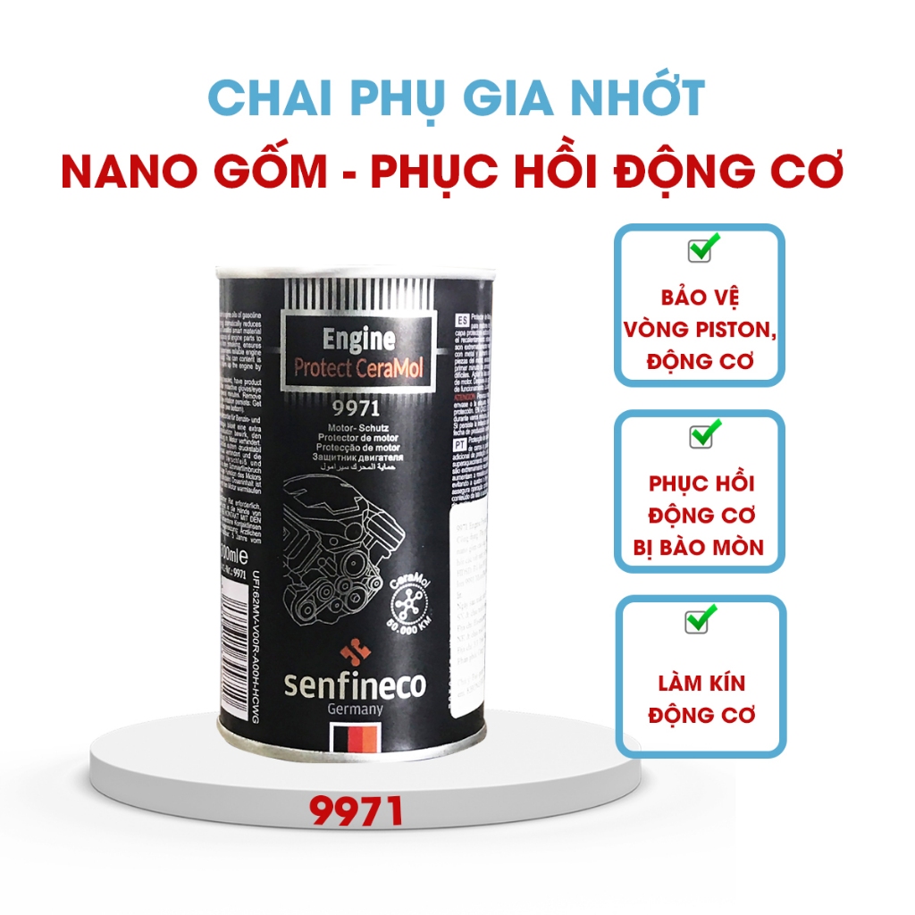 Phụ Gia Nhớt Senfineco CeraMol 9971 Cao Cấp Thành Phần Nano Gốm Phục ...