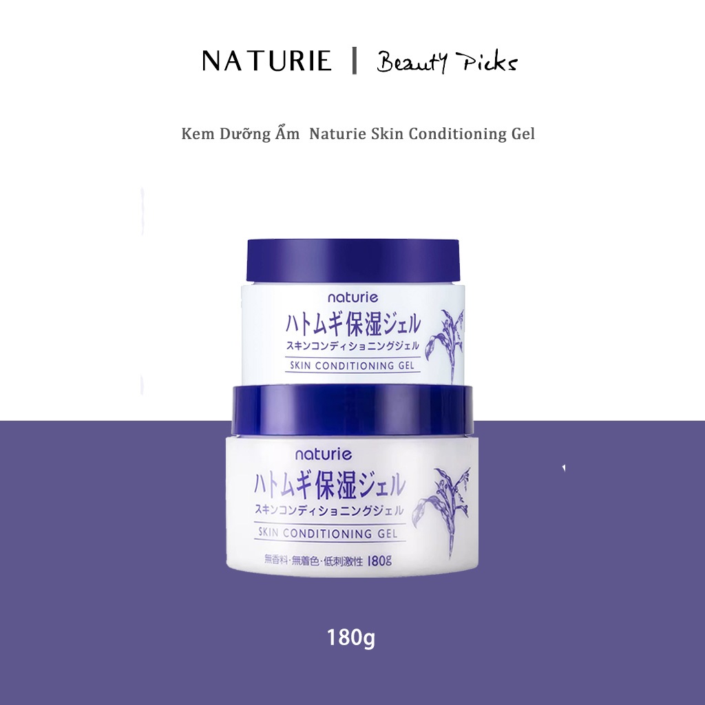 Kem dưỡng ẩm ý dĩ dạng gel Naturie Hatomugi Skin Conditioning Nhật Bản 180g Chiết Xuất Từ Hạt ...