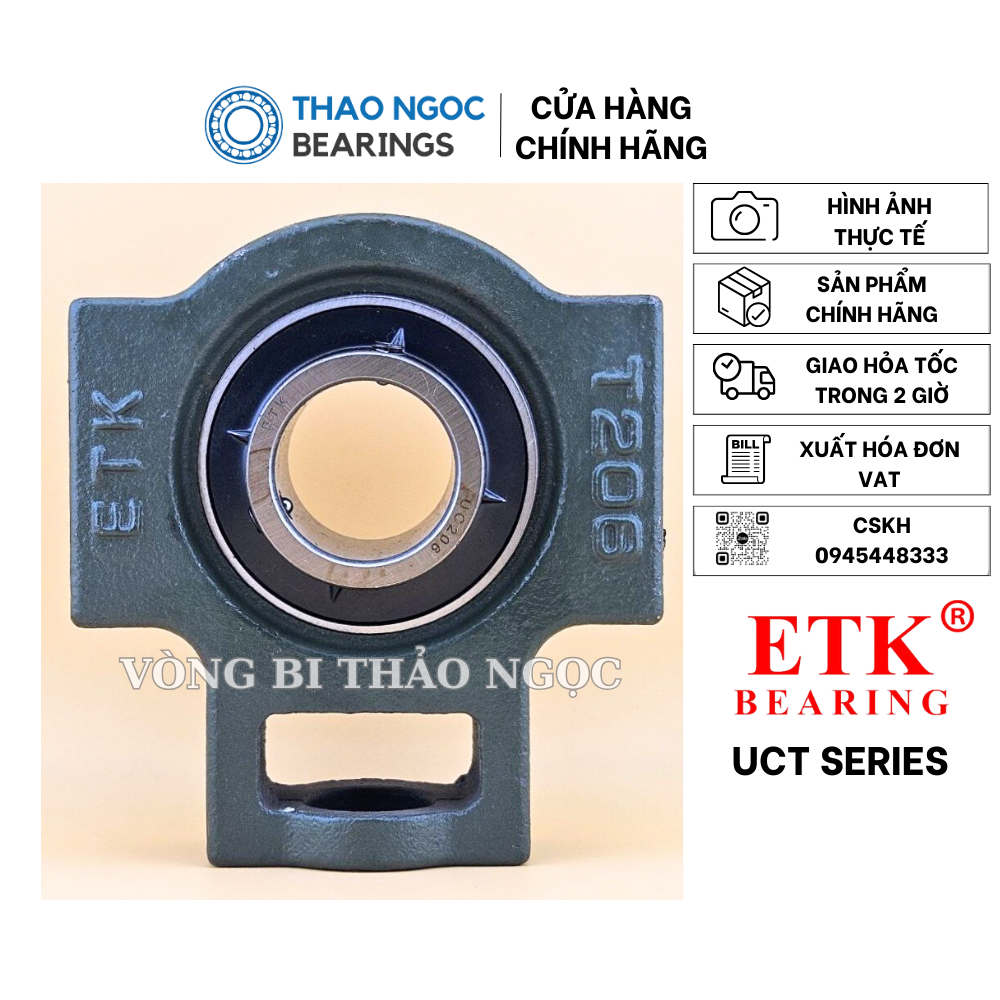 Vòng bi Thảo Ngọc gối đỡ bạc đạn UCT 206 207 hãng ETK hàng CHÍNH HÃNG | Shopee Việt Nam