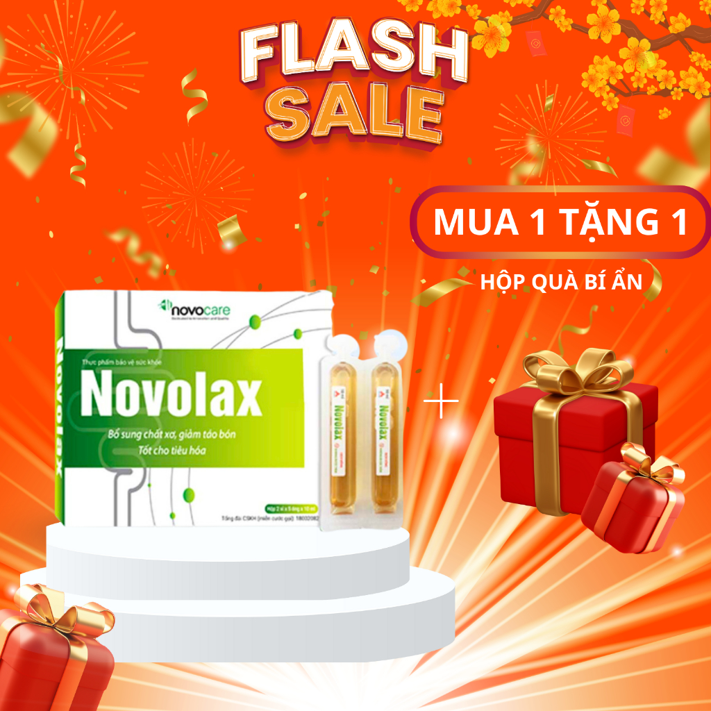 Ống uống giảm táo bón Novocare Novolax bổ sung chất xơ, hỗ trợ nhuận ...