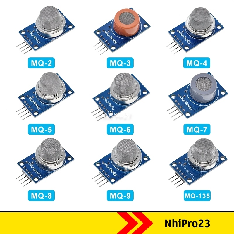 MQ-2 MQ-3 MQ-4 MQ-5 MQ-6 MQ-7 MQ-8 MQ-9 MQ-135 Phát Hiện Khói Khí Mêtan Hóa Lỏng Cảm Biến Cho ...