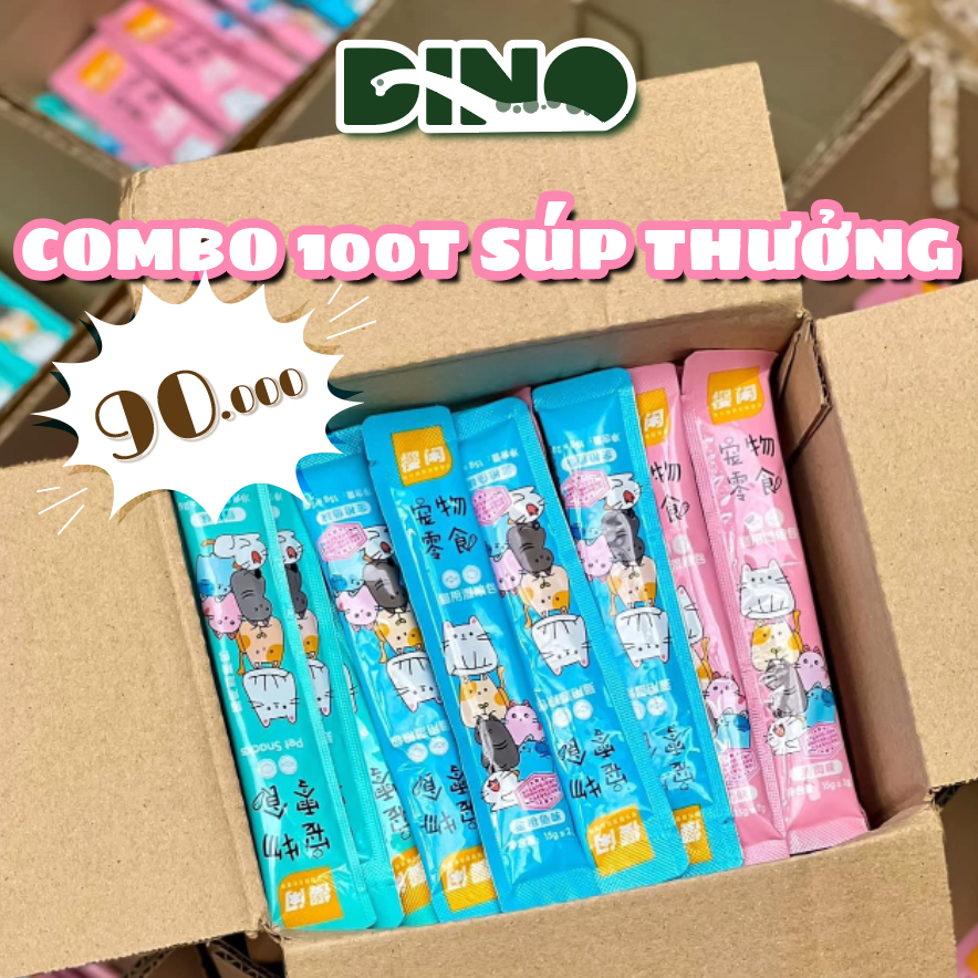 Combo 100 Thanh Súp Thưởng Cho Mèo Shizuka - Cat Foof - Ciao Wang - Pet Snack | Shopee Việt Nam