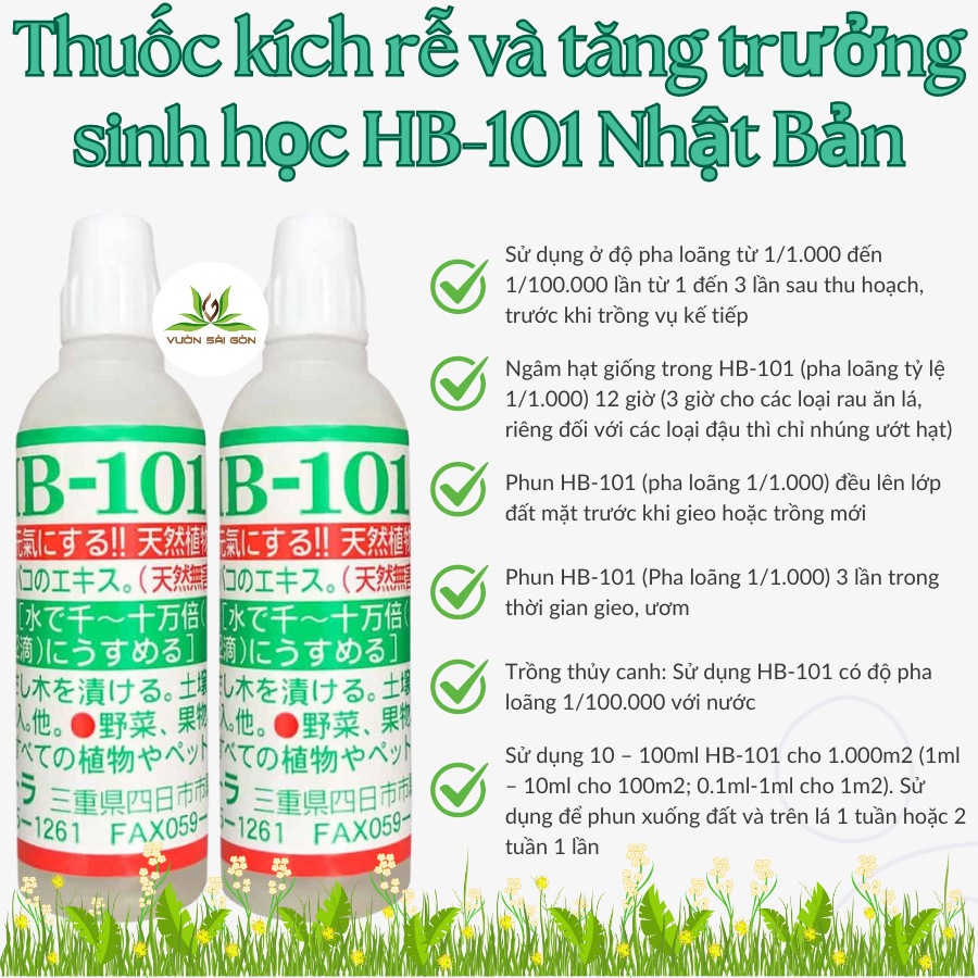 Thuốc kích rễ và tăng trưởng sinh học HB-101 Nhật Bản | Vườn Sài Gòn