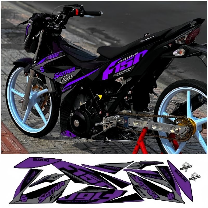Tem rời Satria fi 150cc - Mẫu F150. Chất liệu PPF Cao Cấp : 3 Lớp ...