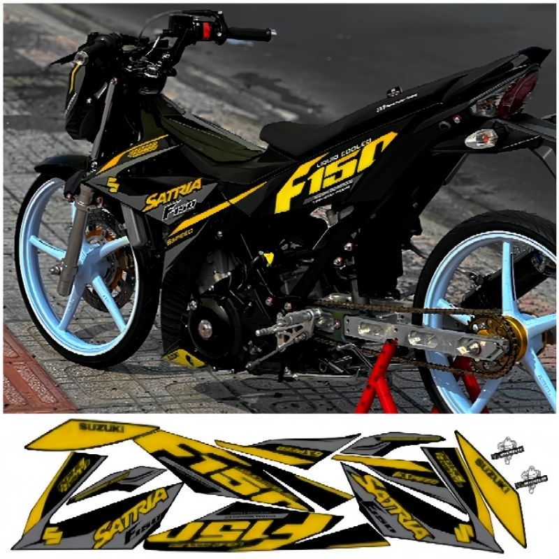 Tem rời Satria fi 150cc - Mẫu F150. Chất liệu PPF Cao Cấp : 3 Lớp ...