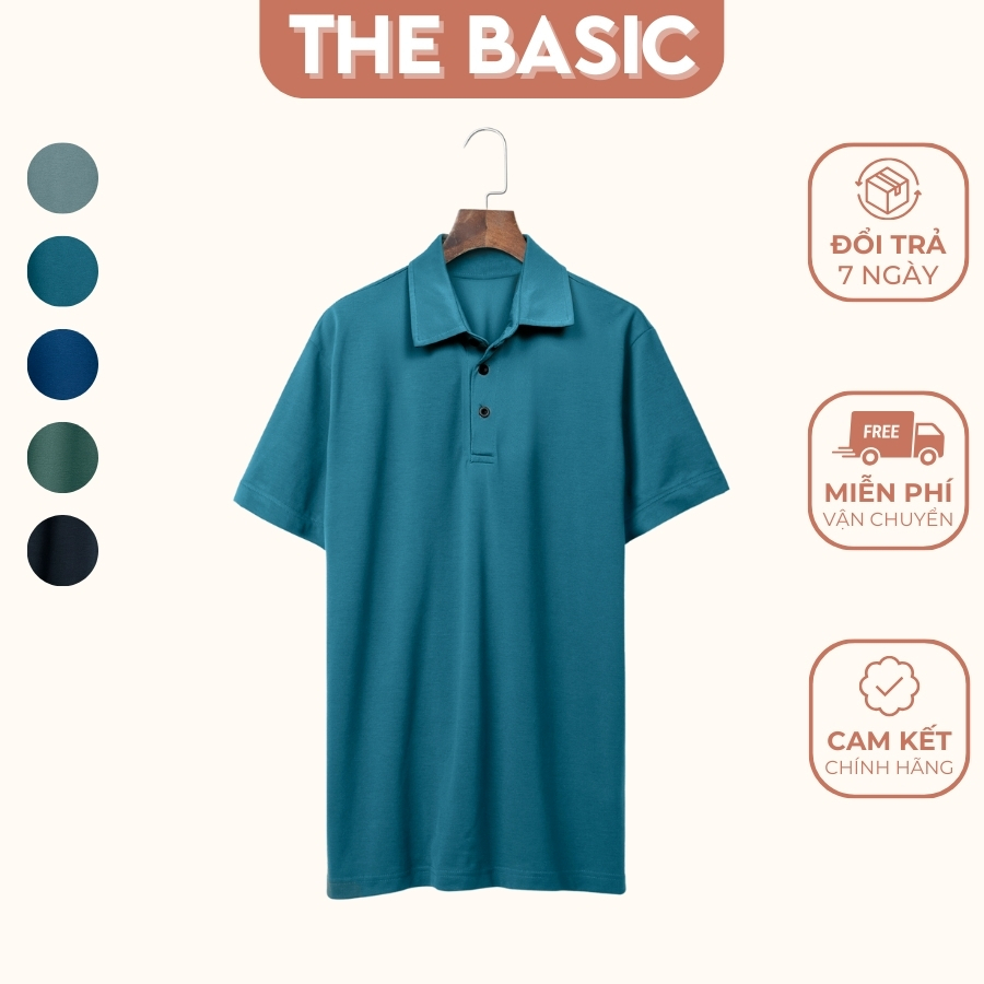 Áo Thun Nam POLO THE BASIC áo thun cổ bẻ vải Coolmax co giãn cao cấp | Shopee Việt Nam