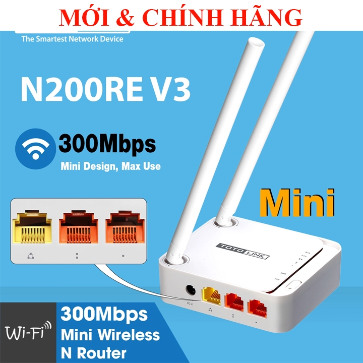 Bộ Phát Wifi TOTO Link N200RE Tốc Độ 300Mbps 2 ăng-ten 5dBi mạnh mẽ ...