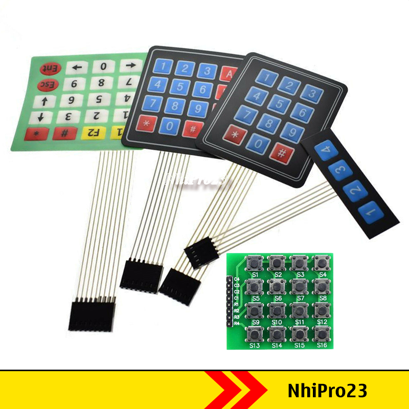 Bàn phím ma trận mềm 1x4, 3x4, 4x4, 4x5 Bàn phím dán Keyboard cho ...