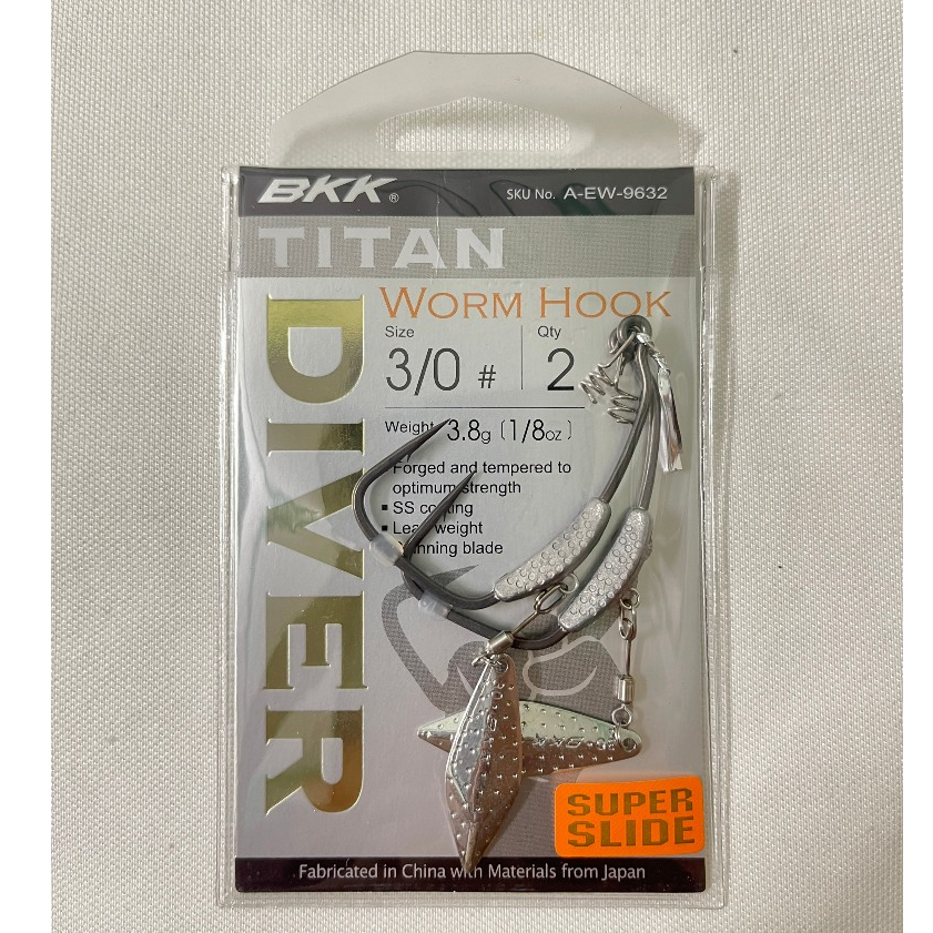 Lưỡi đơn BKK Titan Diver size #3/0 4g chuyên dành móc mồi mềm NFF, IKA ...